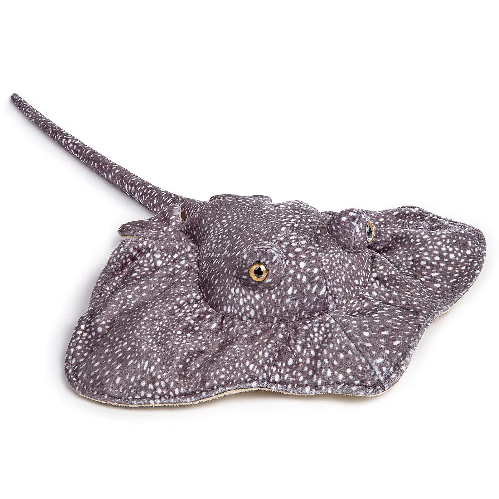 ZHONGXIN MADE Simulation Stingray Fish Plush Toys Stuffed Animal - 20 inch Manta Ray Bass Leopard Stingray Fish Deep Sea Toy, Cute Skate Fish Toy as Gift for Kids
