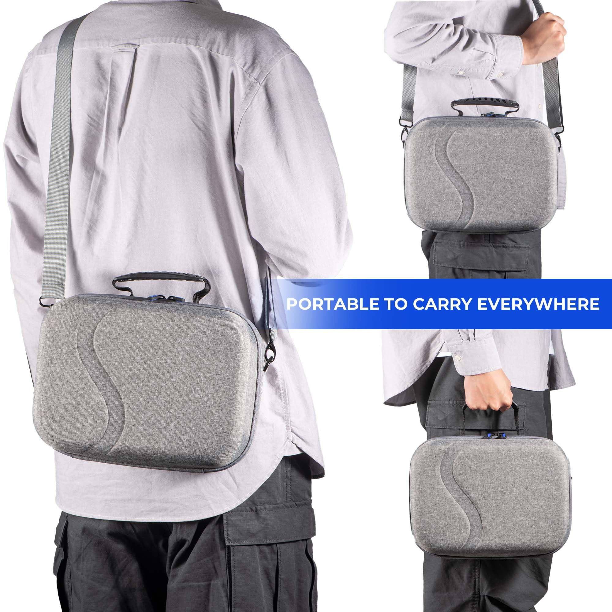 DEVASO Carrying Case for Meta Quest 3 Elite Strap, Travel Case for Quest 3 VR Gaming Headset and Controllers Accessories, Suitable for Travel and Home Storage