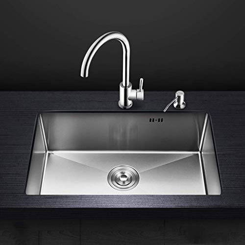 GTFDXJ Vessel Sink Basin Sink and Bathtub Bathroom Hot and Cold Faucet Basin Faucet Single Handle Kitchen Sink Faucet Unique Design Chrome Finish Solid Brass,Silver-50 * 43CM