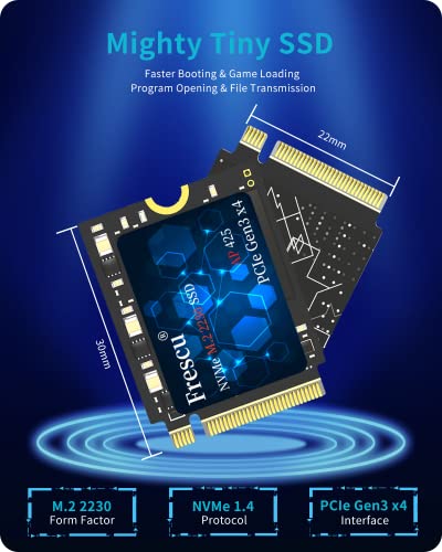 frescu M.2 2230 SSD, 512GB NVMe PCIe Gen3 X4 AP425 Internal Solid State Drive Compatible with Steam Deck/Microsoft Surface Pro 9/8/7+/X/Go 3/Laptop 5/4/3