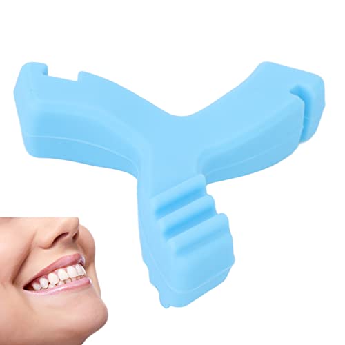Emoshayoga Aligners Chewies, Chewing Three Arms Supplies Y Shape Orthodontics Chewies Multifunctional Blue Blueberry Flavour Silicone for Daily Use
