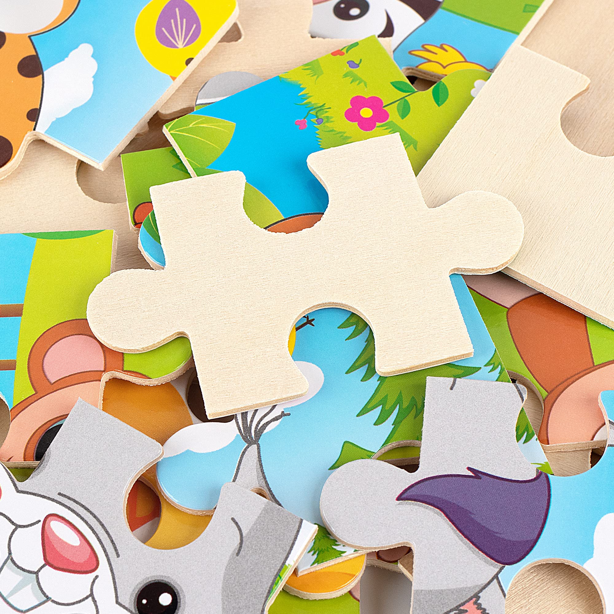 SYNARRY 48 Pieces Solar System Puzzles for Kids Ages 3-5, Planet Wooden Jigsaw Puzzles for Kids, Rocket Space Floor Puzzles with Storage Tray, Educational Learning Toys Gift Game for Boys Girls