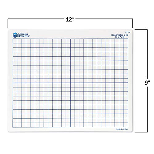 hand2mind - 42852 Plastic Cuisenaire Rods Classroom Kit (15 Sets of 74 Pieces) & Learning Resources 9"X 11" Double Sided x-Y Axis Dry Erase Mats,Ages 6+