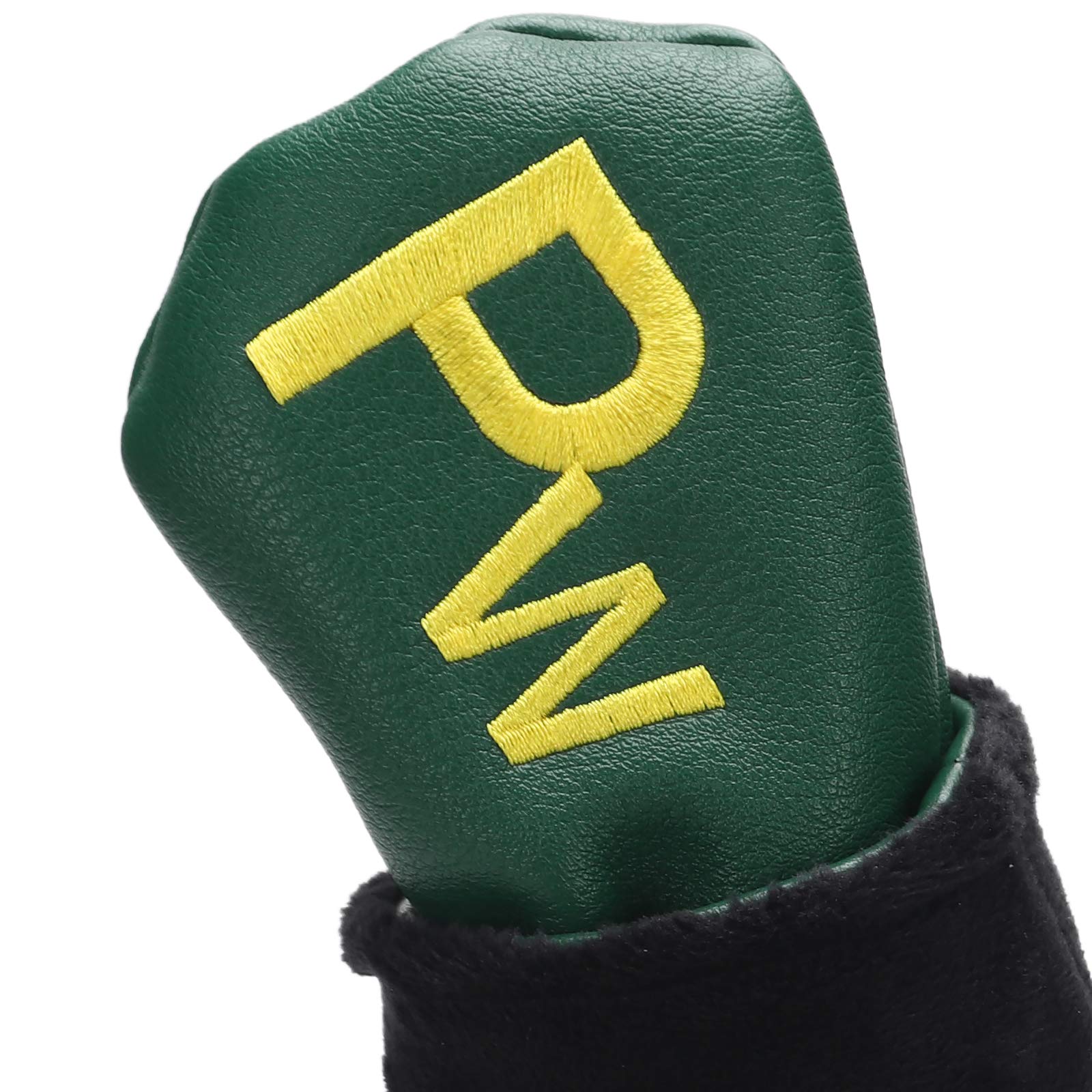Craftsman Golf Green 11pcs /Set (4,5,6,7,8,9,A,S,P,L,X) Leather Iron Covers Headcover with Large Gold No. on Both Sideds suitable for Left and Right Handed Golfer