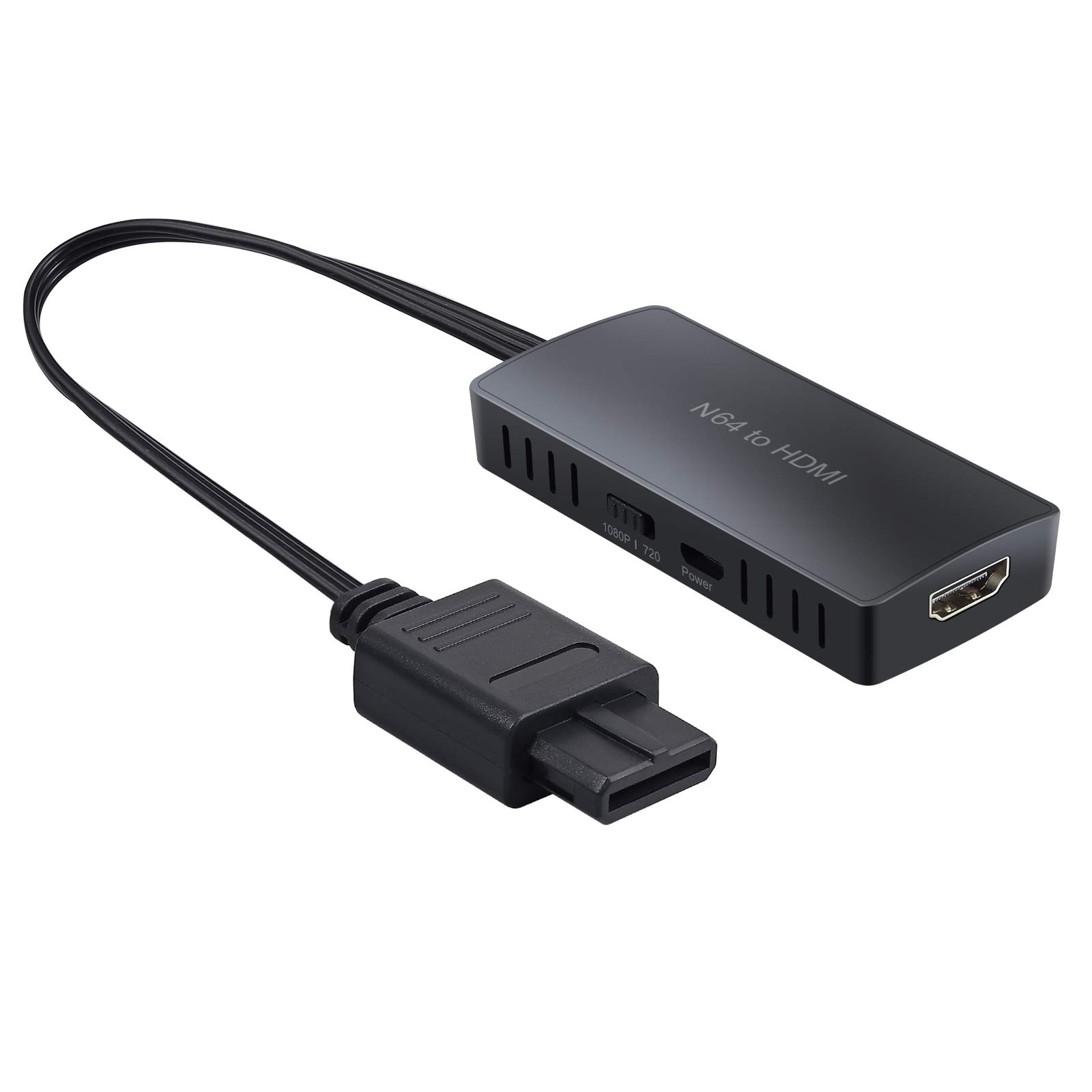 CAMWAY N64 To HDMI Converter Adapter,HD Link Cable for N64, Plug and Play, Support 1080P/720P for N64/GameCube/SNES, SNES To HDMI Cable, GameCube To HDMI