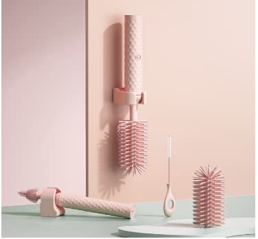 Electric Silicone Bottle Cleaning Brush (Blush)
