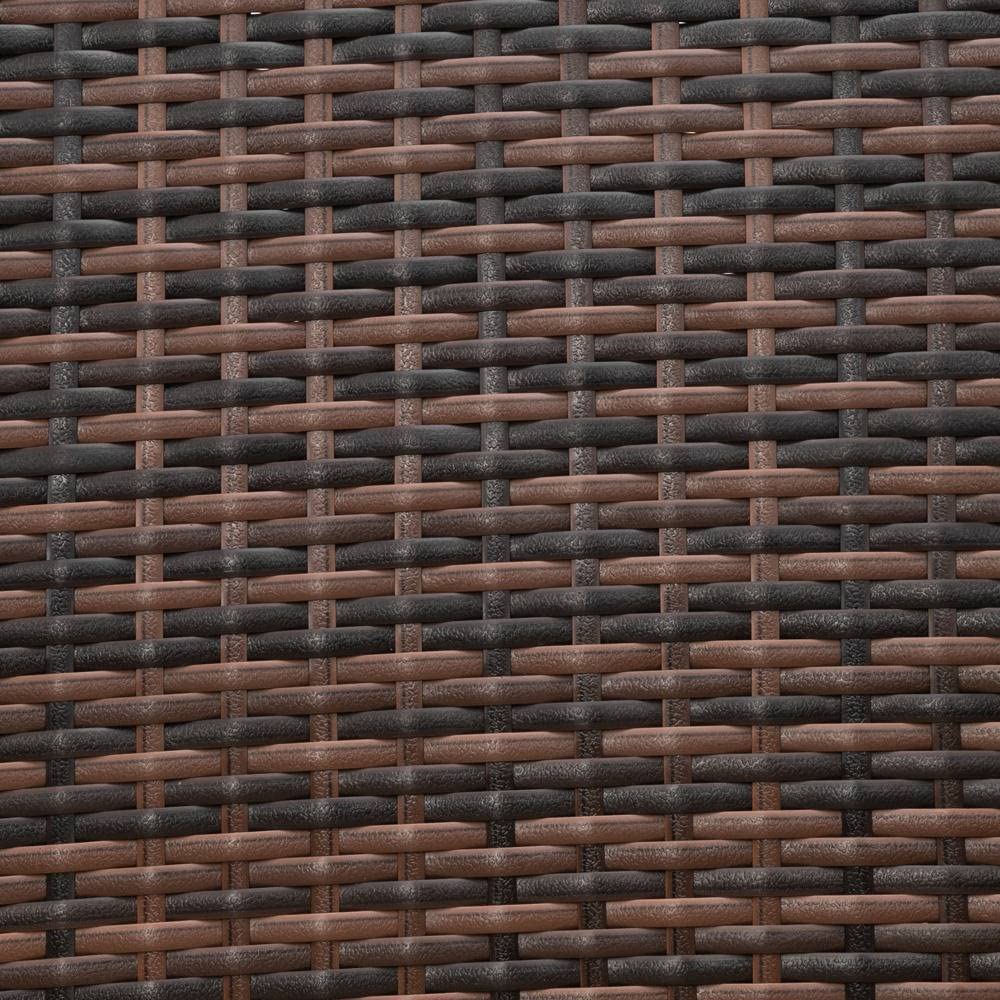 FRITHJILL Patio Bar Stool Set of 4, Outdoor Wicker 24-inch Bar Height Stools, Brown Backyard Rattan Chair