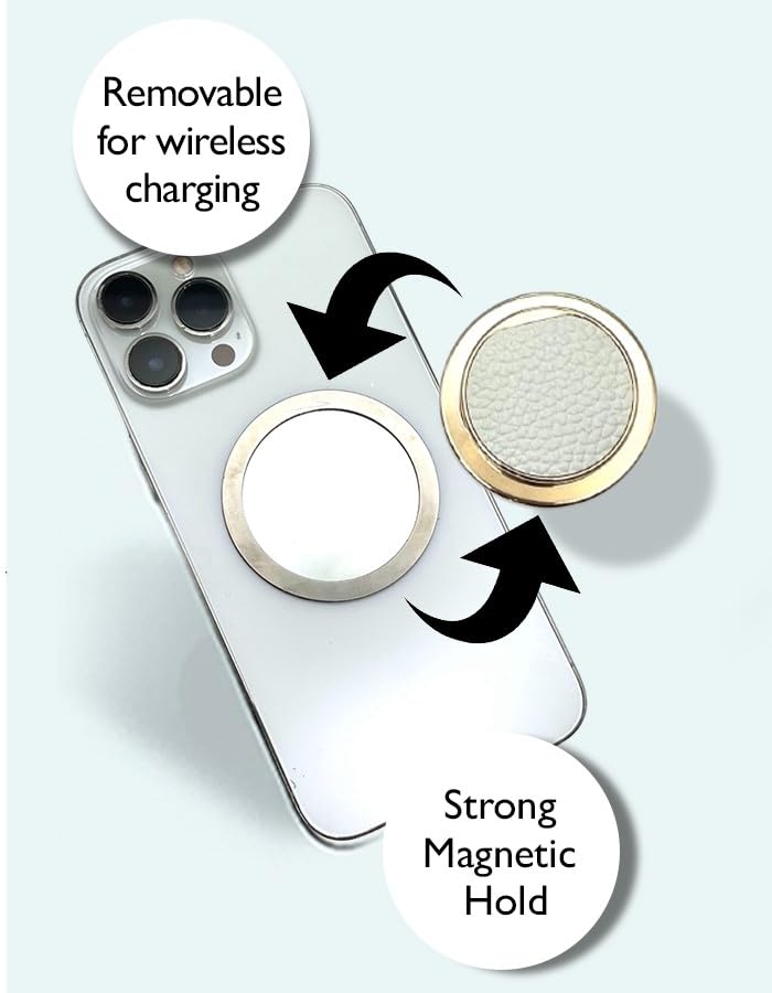 HANDL O MagSafe Black Sparkl Removable Phone Grip & Stand for Smartphone – for Magnetic Charging