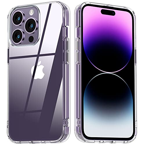 Migeec for iPhone 14 Pro Clear Case Shockproof Phone Cover Protective Phone Case for iPhone 14 Pro, 6.1 inch