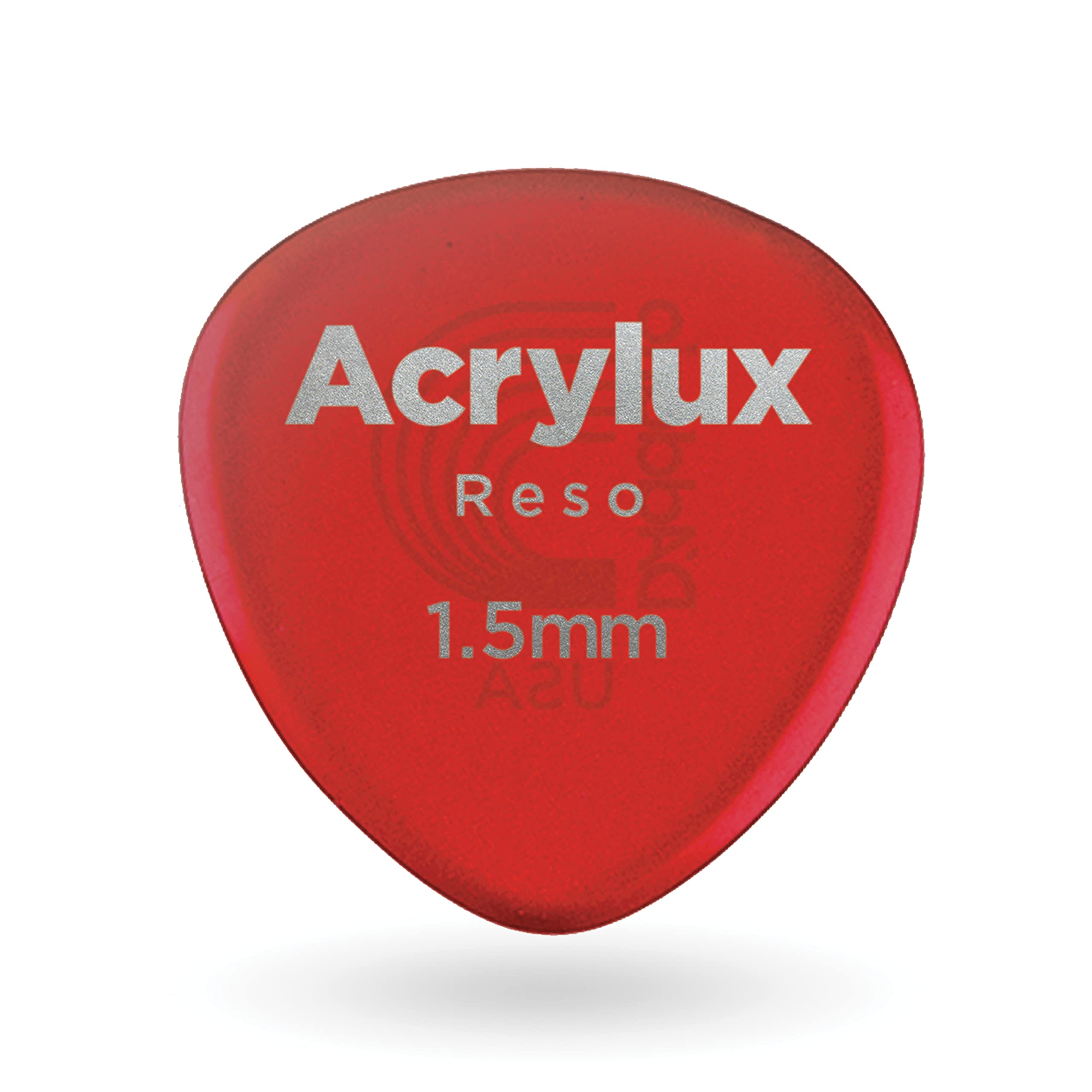 D'Addario Acrylic Reso Mandolin Picks - Strong Output and Grip - 3-pack, 1.55mm