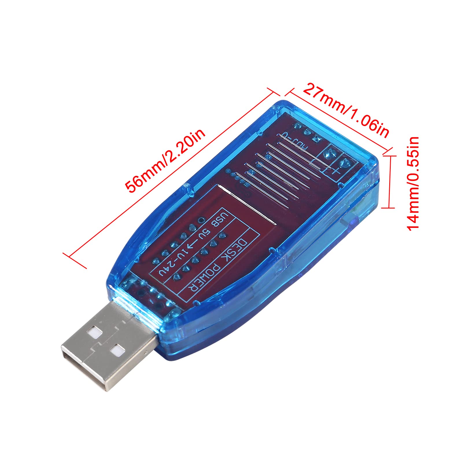 DWEII 2 PCS DC-DC USB Buck Boost Converter Power Supply Module USB Adjustable Buck Boost Power Supply Voltage Regulator Module 5V to1V 3.3V 9V 12V 24V Red Light Display