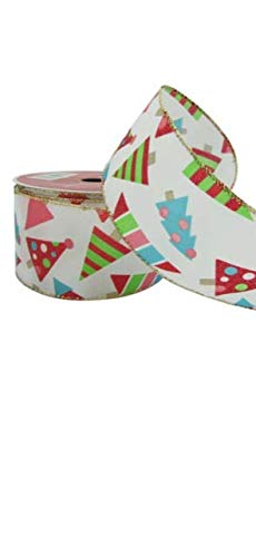 Celebrate IT- Ribbon - Cartoon Christmas Trees 2.5 in x 25 ft