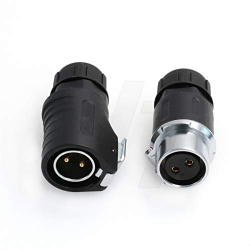 HangTon LP20 2 Pin Power Connector Industrial Bulkhead Male Female Cable Plug for RV Solar Port, Furrion Solar Charge…