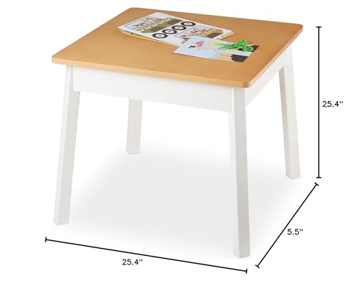 Melissa & Doug Wooden Square Table (White/Natural)