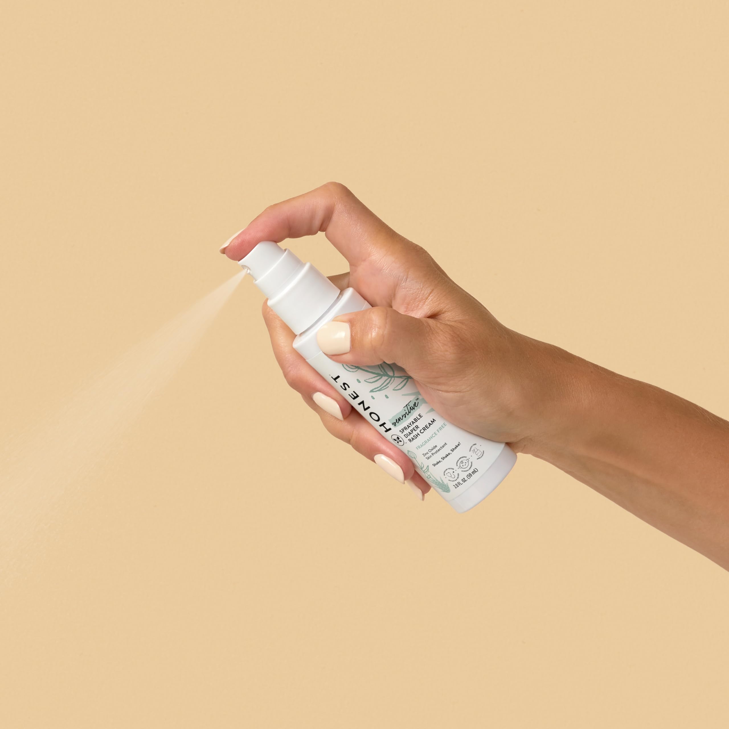 The Honest Company Diaper Rash Cream Spray + Soothing Baby Bottom Wash Bundle | Naturally Derived, Non-Irritating, Cruelty Free | 2 fl oz, 5 fl oz