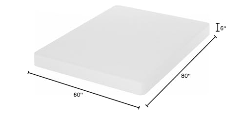 Furinno Tidur Cooling Gel Memory Foam Mattress, 6 Inch, Queen,White