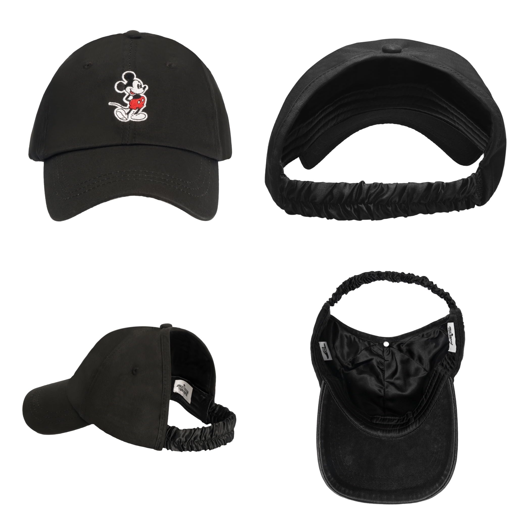 CurlCap Natural Hair Backless Cap - Satin Lined Baseball Hat for Women