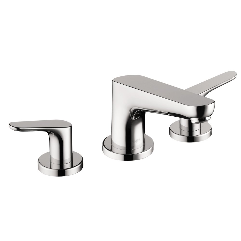 hansgrohe Focus Modern 2-Handle 16-inch Wide Roman Tub Filler Freestanding Bathtub Faucet in Chrome, 04365000