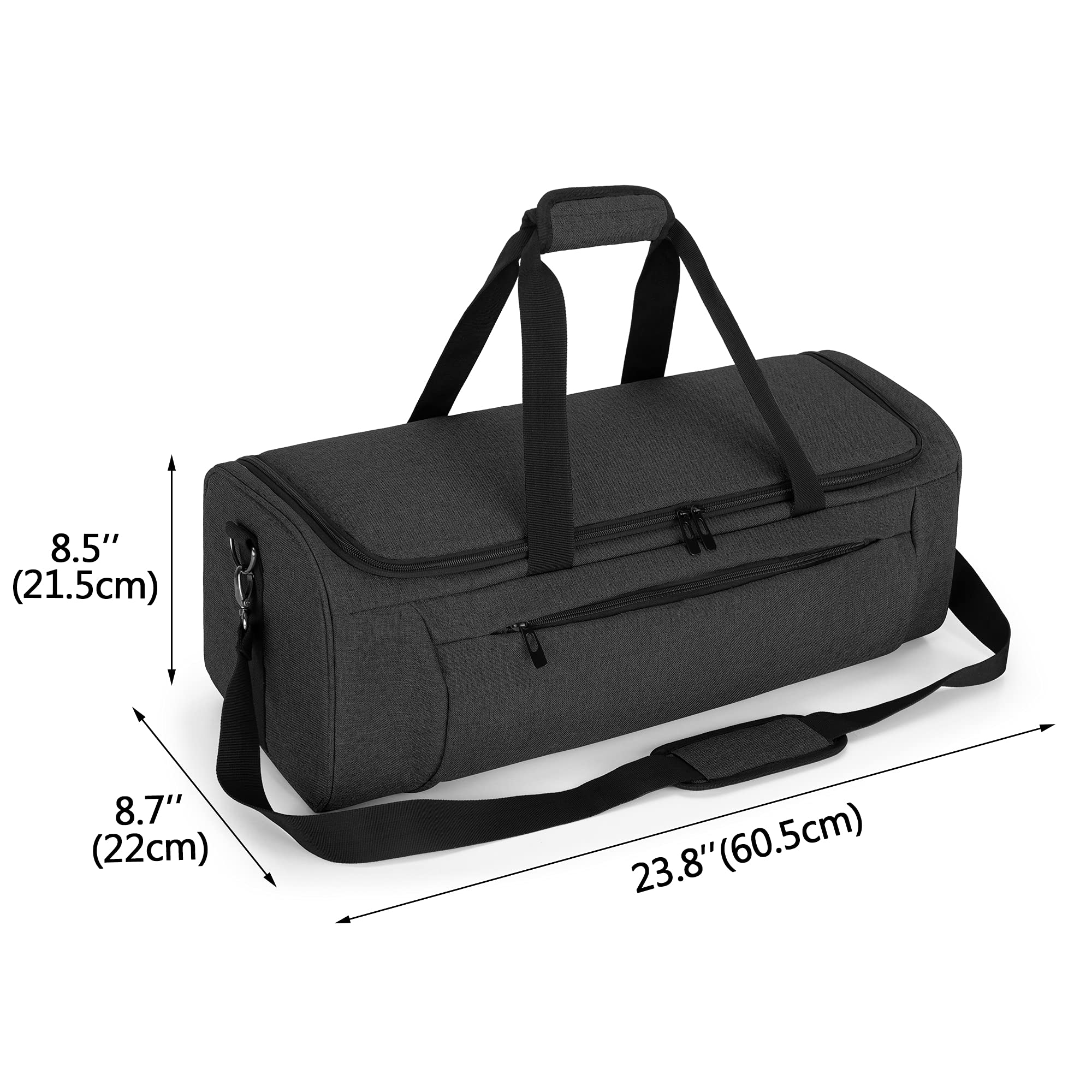 CURMIO Carrying Case Compatible with Cricut Explore Air 2, Cricut Maker, Silhouette Cameo 4 and Cameo 3, Craft Storage Bag with Pockets for Die Cutting Machine, Black(Patented Design)