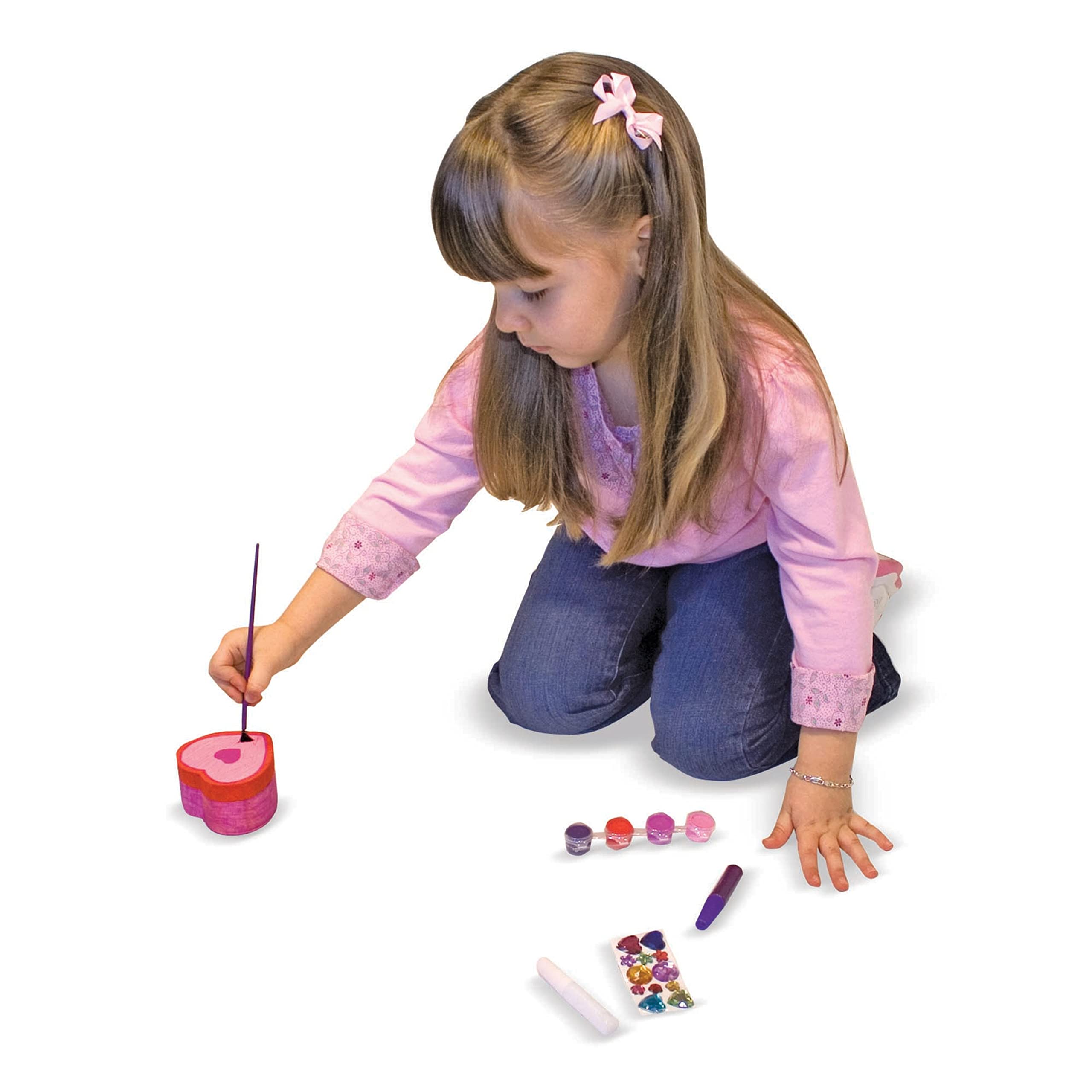 Melissa & Doug Decorate-Your-Own Wooden Heart Box Craft Kit