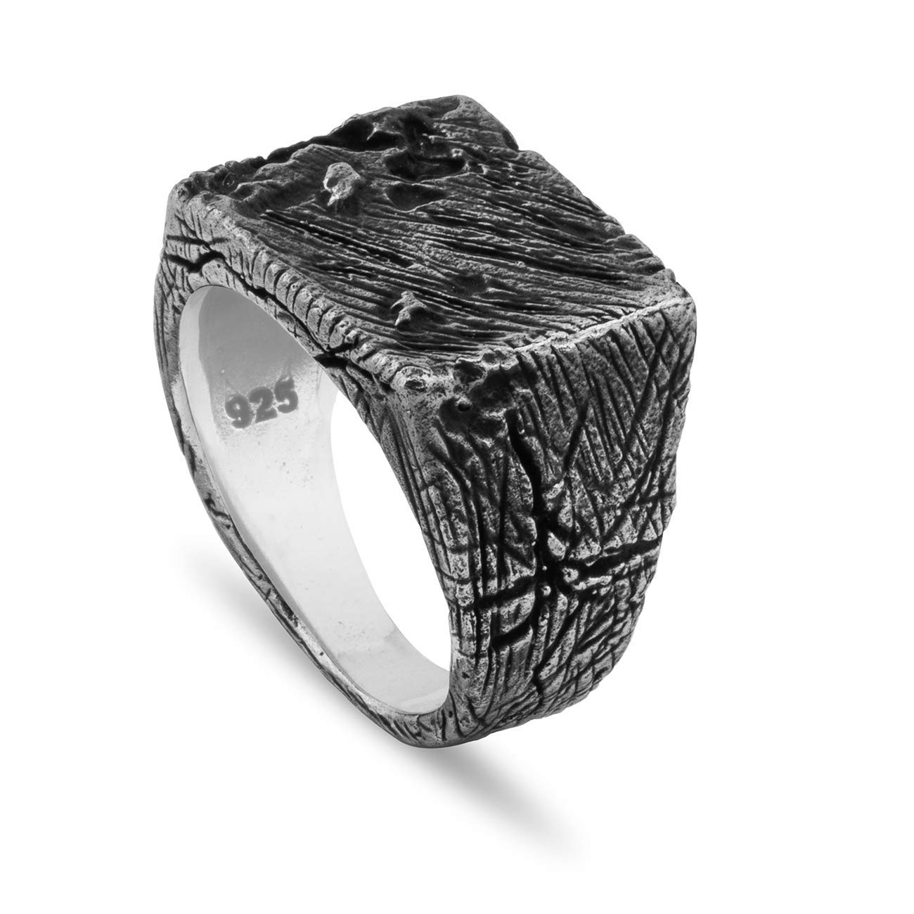 Chicotta Handmade Vintage Black Color Sterling Silver Bikers Ring for Men (8)