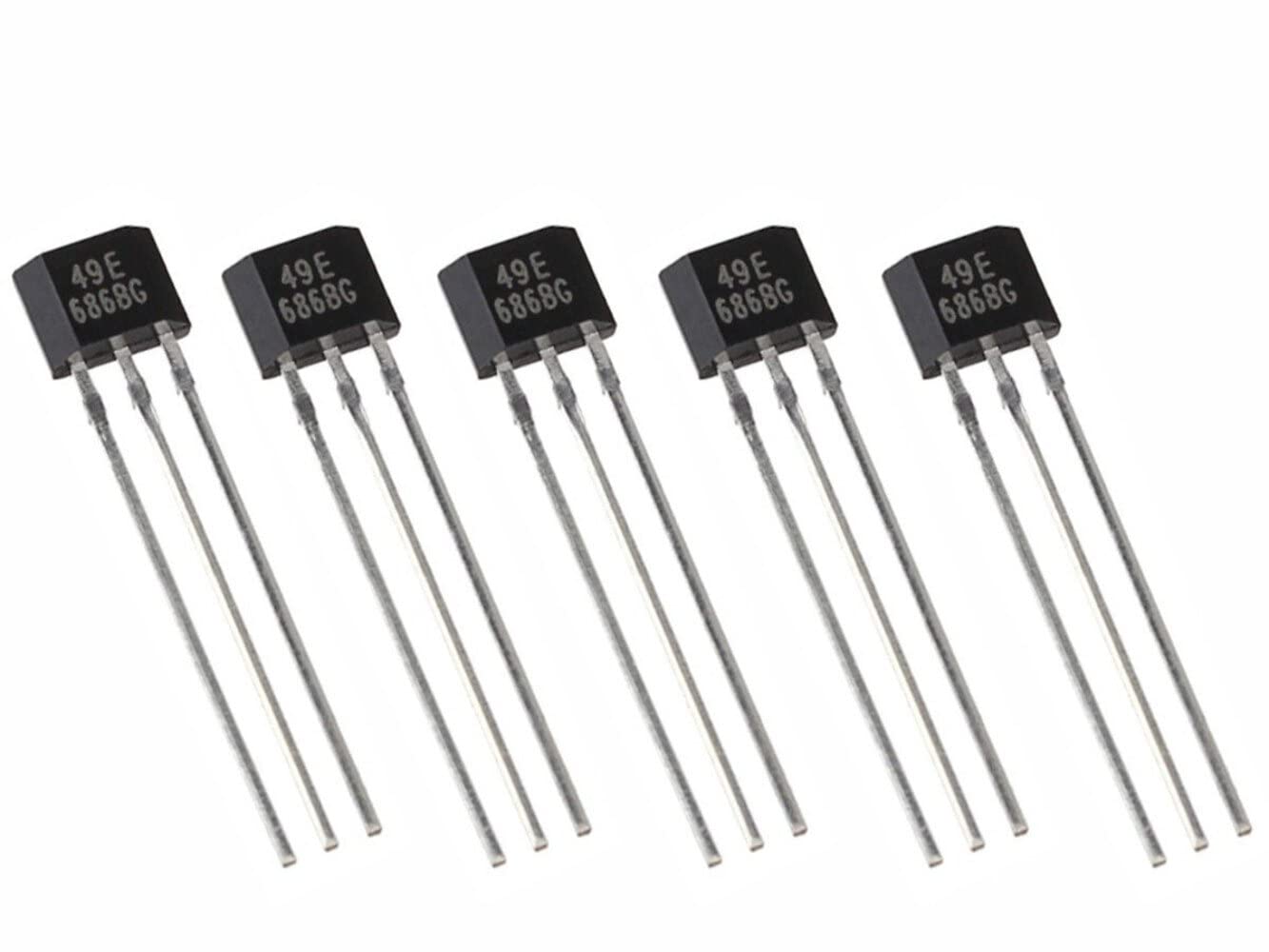CANADUINO® 5 x SS49E Linear Hall Effect Sensor 4.5-6V - Magnetic Sensor - TO-92
