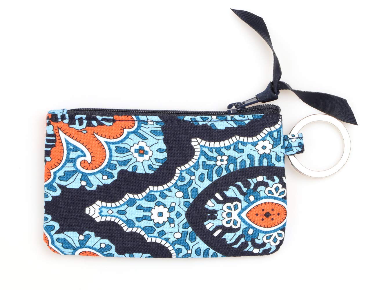 PUPU Women's Cotton Zip ID Case Wallet (Navy-19)