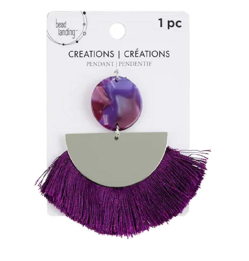 Creations Fan Tassel Pendants by Bead Landing (White)