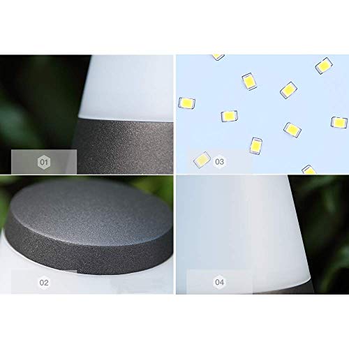 ZZYJYALG Anti-Rust European Aluminum PC Post Lights Triangle Modern LED Grey Outdoor Waterproof Pillar Lights Landscape Lawn Garden Villa Home Lighting Column Lights