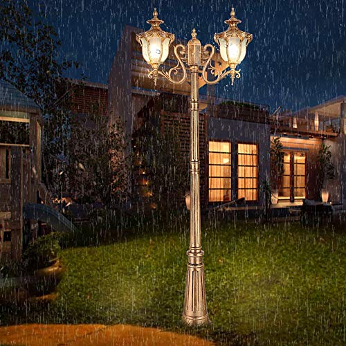 ZZYJYALG E27 European Home Garden High Rod Light Outdoor Waterproof Community School Lawn Street Lantern Light Hotel Villa Garden Park Column Light Landscape Lamp