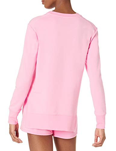Daily Ritual Women's Long-Sleeve Crewneck Sweatshirt with Side Cutouts, Pink, X-Large