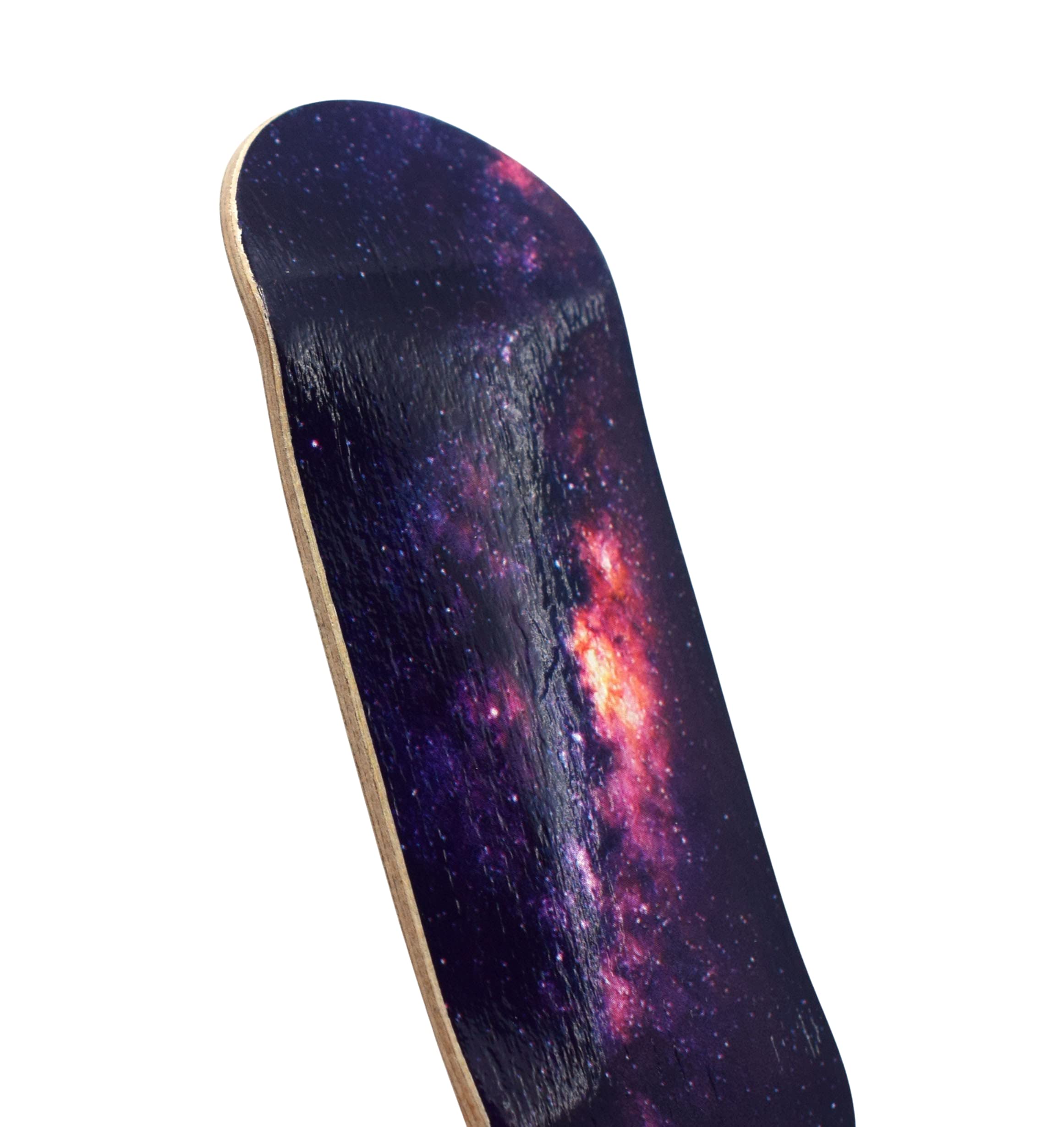 Teak Tuning Premium Fingerboard Graphic Deck, Galaxy - 32mm x 97mm - Heat Transfer Graphics, Pro Shape & Size - Pre-Drilled Holes - Includes Prolific Foam Tape