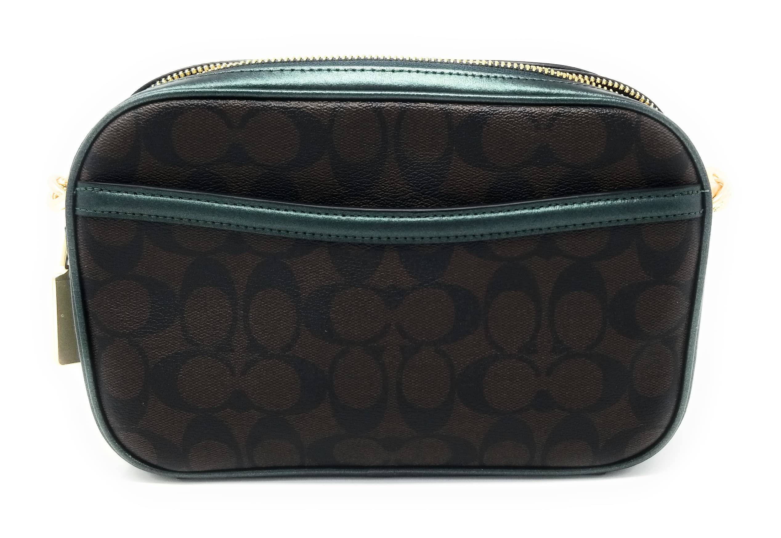 Coach Women's Jes Crossbody Bag (Signature Canvas - Leather - Brown/Metallic Ivy)