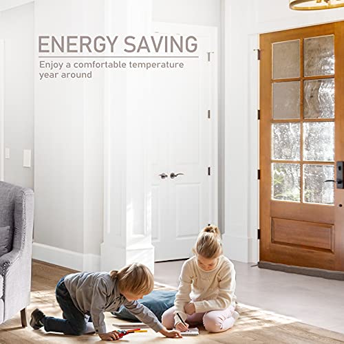 KAKICLAY 48" Weighted Draft Stopper for Bottom of Doors and Windows, Heavy Duty Sound Proof Door Draft Guard Door Soundproofing Under Door Noise/Air/Wind Blocker, 2.6Lbs
