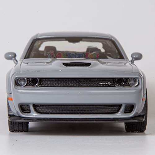Motormax All Star Toys Exclusive 2018 Dodge Challenger SRT Hellcat Widebody Destroyer Gray 1/24 Diecast Model Car 79350 Grey