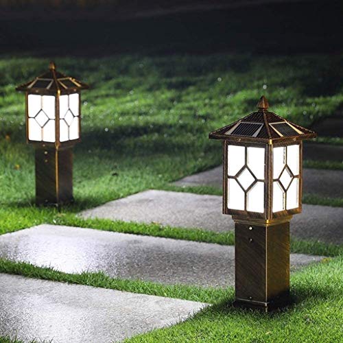SPNEC Solar Lawn Lamp, Outdoor Waterproof Garden Lamp, Home Led Landscape Lamp, Bronze