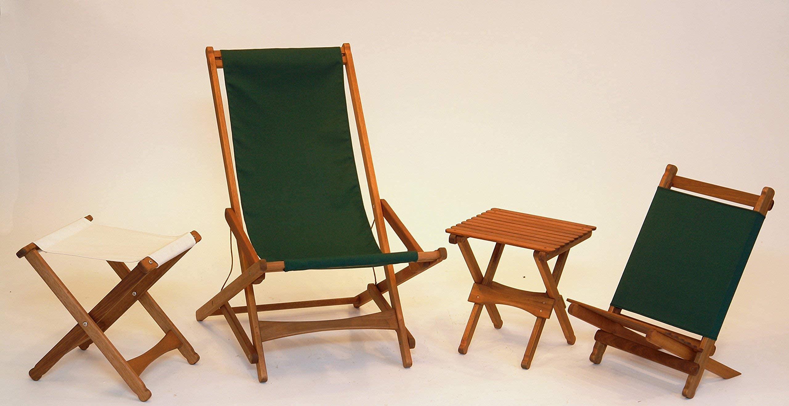 BYER OF MAINE, Pangean Lounging Bundle, Small Table and Lounging Chairs, Green