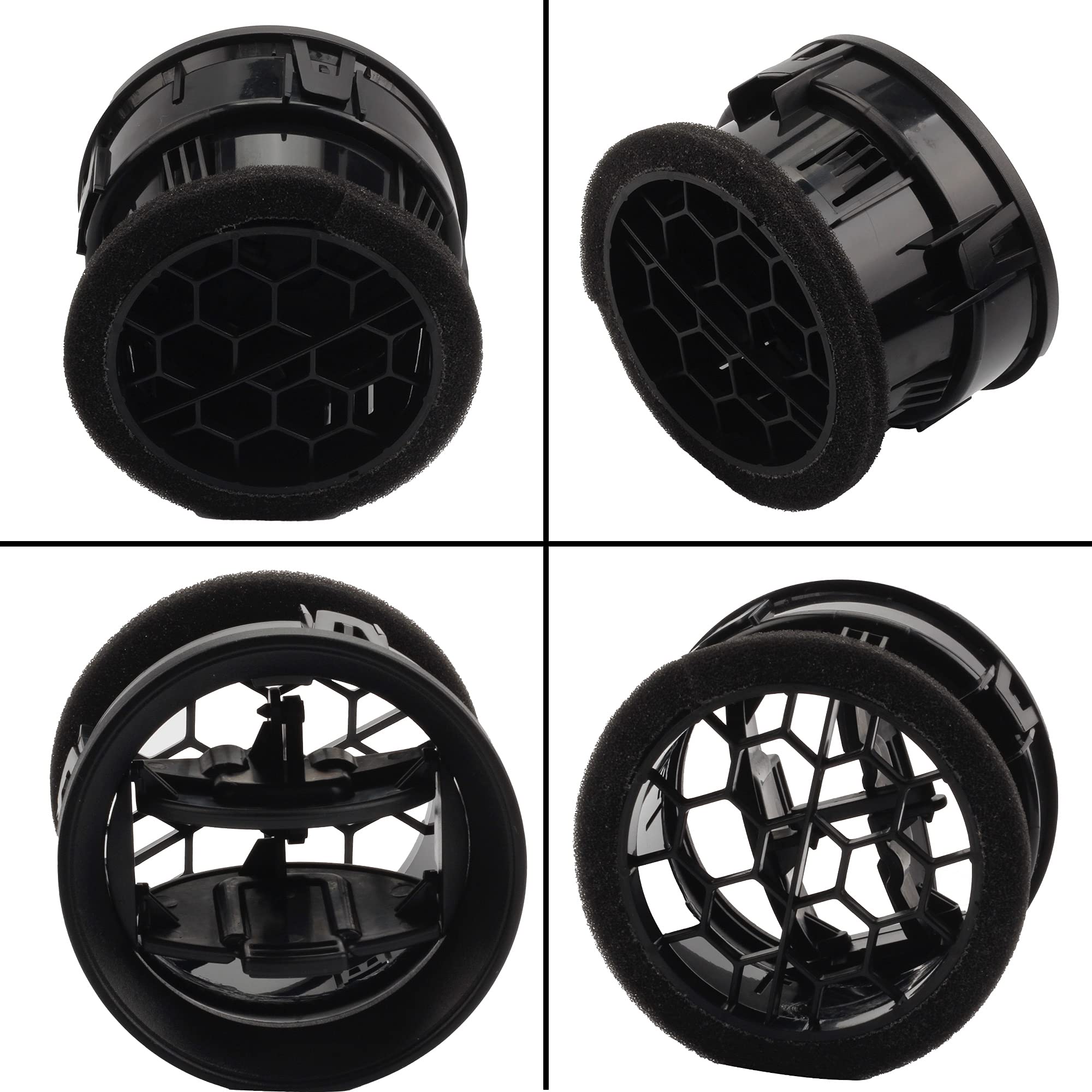 Dasbecan 4pcs Lacquer Black Dashboard Air Conditioning AC Heater Vent Compatible with Ford F150 2009-2014 Replaces#9L3Z-19893-AA 9L3Z19893AA