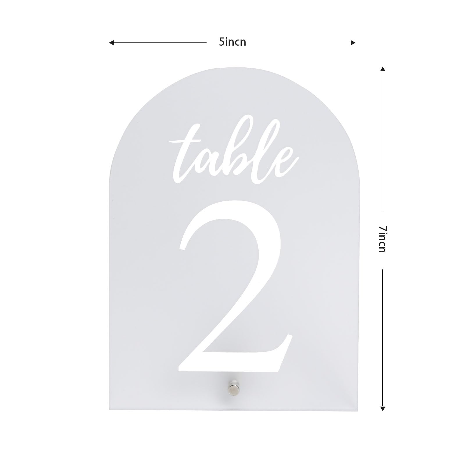 Frosted Arch Table Numbers for Wedding Reception with Matel Stands 1-15,5''x7'' Inch Frosted Arch Acrylic Sign with White Letters for Reception, Party, Anniversary, Event