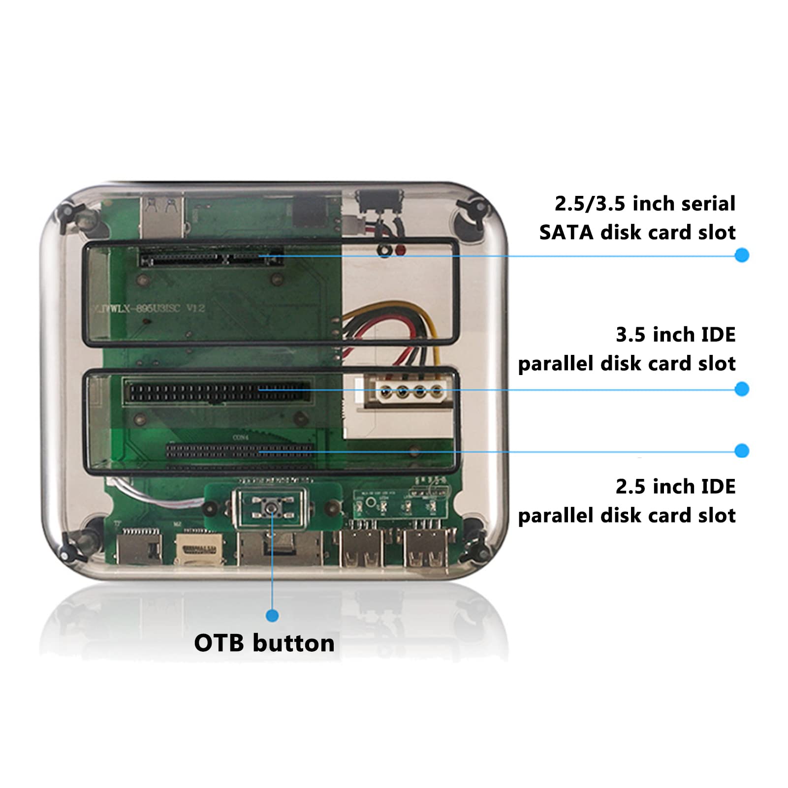 EATC HDDDockingStation, 6Gbps Fast Data Transfer USB3.0toIDESATAHardDriveDockingStation for Computer for Router for TV US Plug