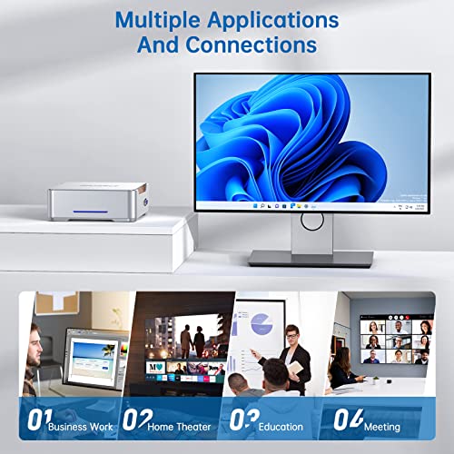 KAMRUI Mini PC,12th Intel Alder Lake- N95 up to 3.4 GHz,16GB RAM+512GB M.2 SSD, Windows 11 Pro Mini Computer,Support 2.5" SATA SSD,WiFi 2.4G/5G,Bluetooth4.2,Triple Display,4K Reliable Office Small PC