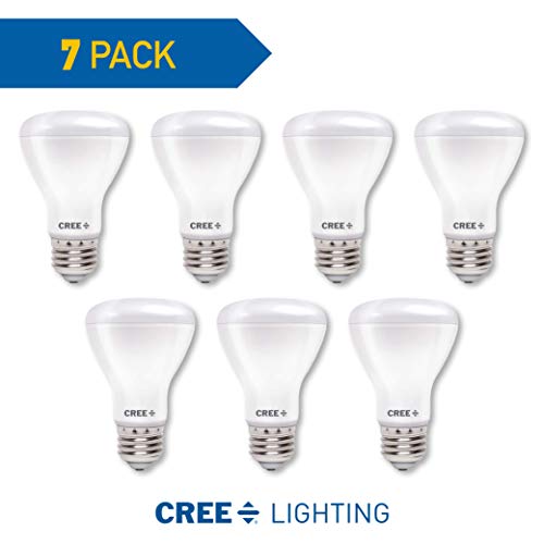 Cree Lighting, TR20-07050FLFH25-12DE26-1-11007S-D, R20 Indoor Flood 50W Equivalent LED Bulb, 560 lumens, Dimmable, Daylight 5000K, 25,000 Hour Rated Life, 90+ CRI | 7-Pack