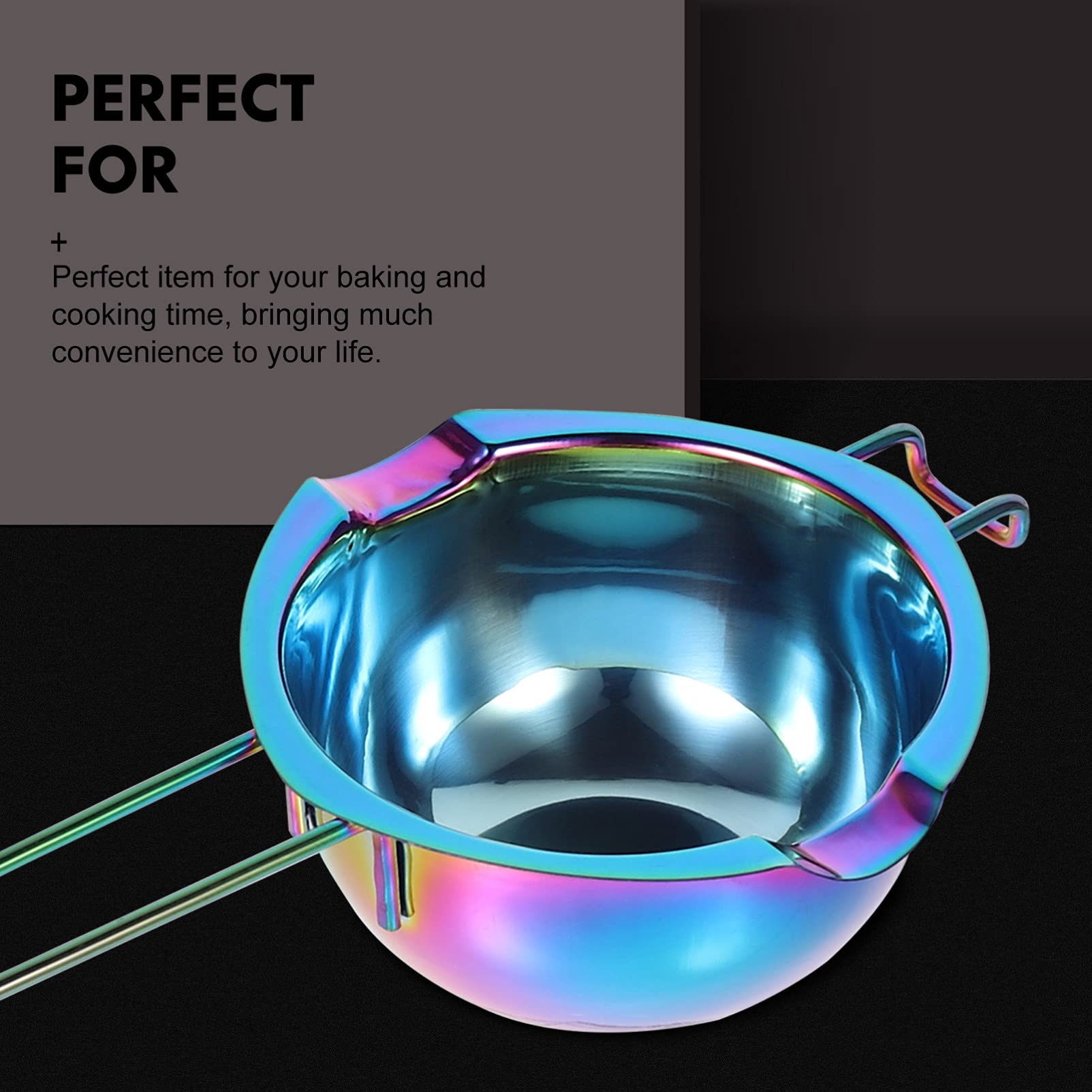 DOITOOL Chocolate Warmer Melting Pot Melting Pot Gradient Stainless Steel Double Boiler Pot Butter Chocolate Melt Bowls Metal Baking Pan for Melting Candy Cheese Candle Soap Chocolate Melting Pot