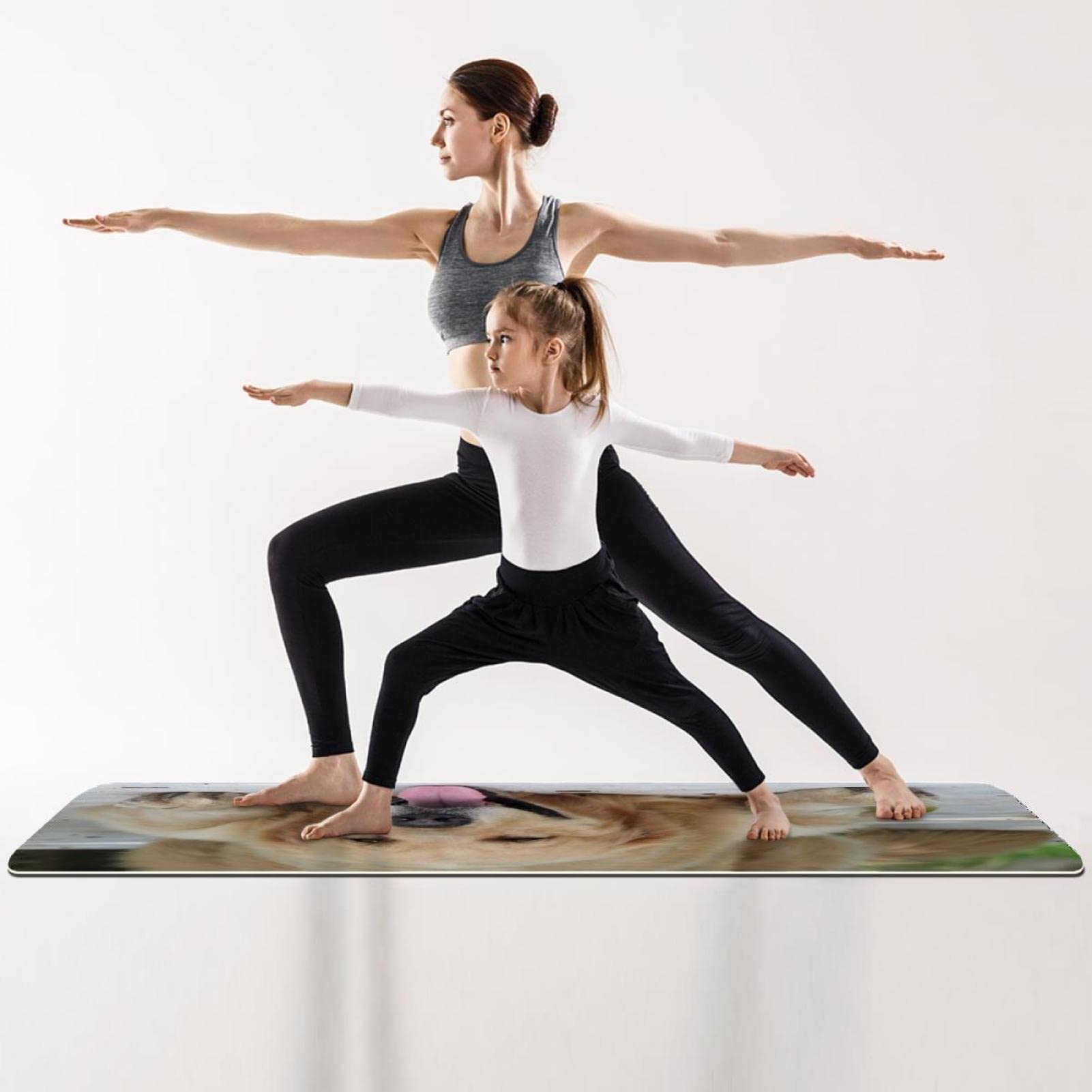 Dog Sleeping Yoga Mat Thick Workout Exercise Mat, Non Slip Grip Pilates Mats Tear Resistant