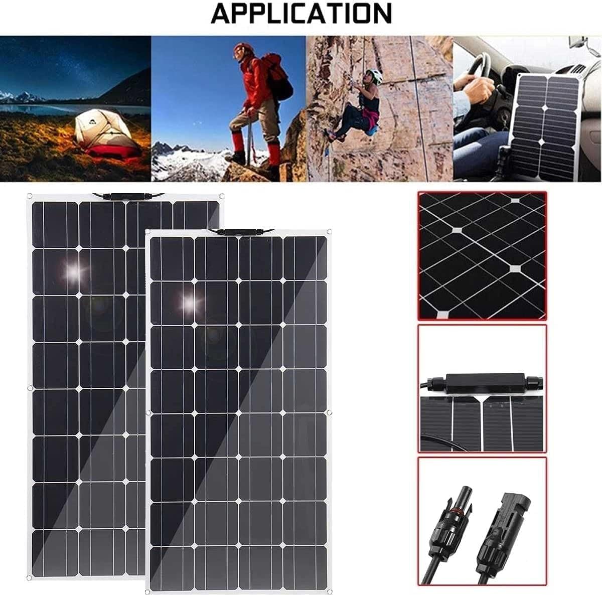 CAJUCA Solar Panel 800W 400W Solar Panel Solar Cells 30A Charger USB Controller Solar Panel Kit Complete Power Charge System Outdoor,800w