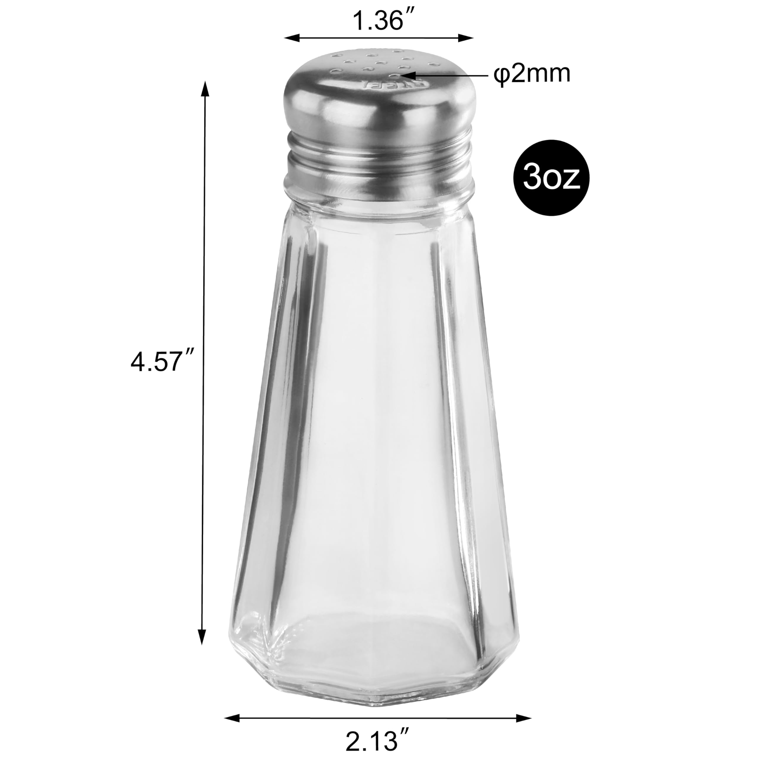 New Star Foodservice 22285 Paneled Salt and Pepper Shaker Mushroom Top, 1-Ounce, Set of 24