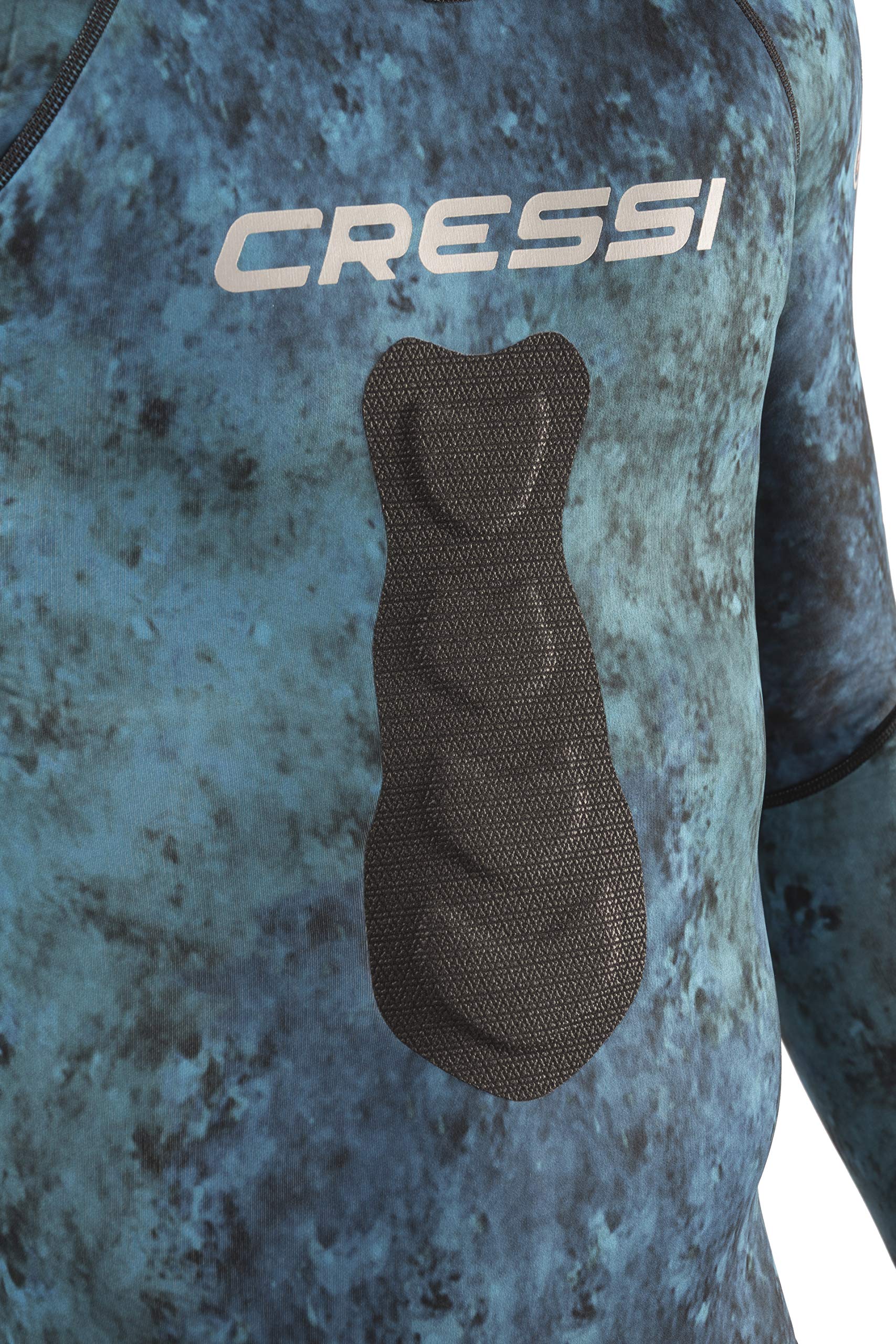 Cressi Blue Hunter Top Wetsuit 2.5mm, Camo Blue, S