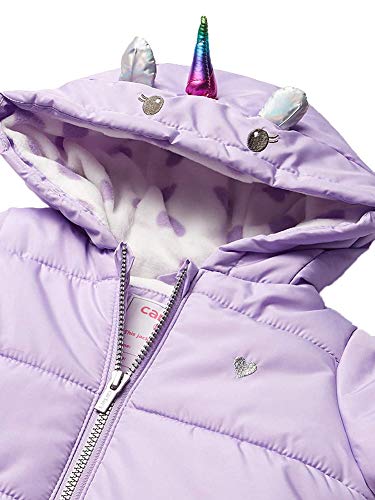 Carter's Girls' Heavyweight 2-Piece Skisuit Snowsuit, Purple Unicorn, 2T