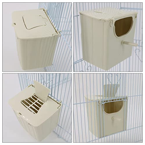 Happyyami 3pcs Plastic Birds Nesting House Bird Finch Nest Breeding Box Outdoor Mounted Parakeet Nest Box Plastic Hanging Bird Hut for Bird Cockatiel Parrot Budgie Random Color
