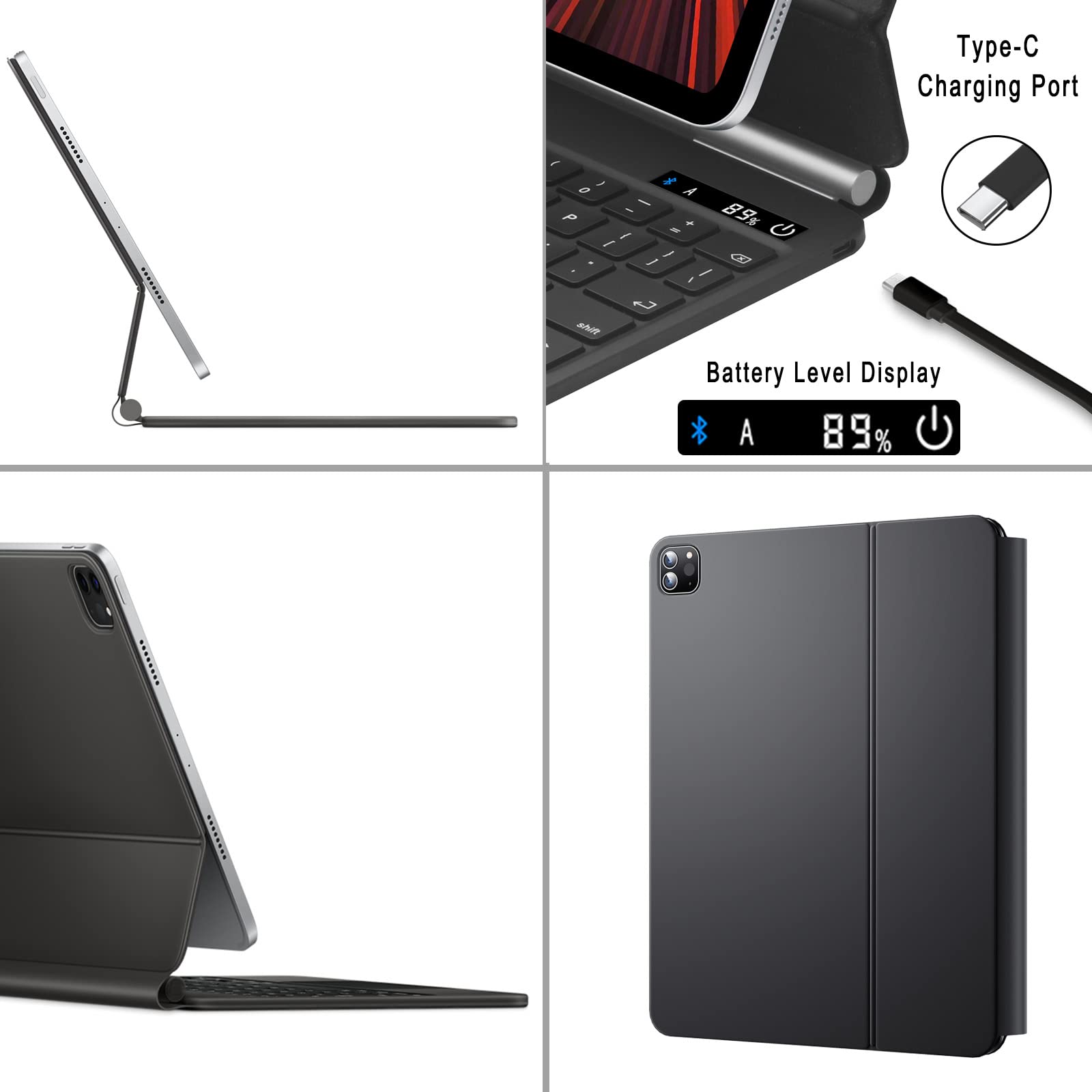 EAMPANG Magic TrackPad Keyboard Case for iPad Air 4th 5th Generation Pro 11 inch 1st 2en 3rd 6th Gen, Thin & Light Magnetic Case Smart Backlight Folio Keyboard Compatible with 10.9 inch iPad Air 4 5